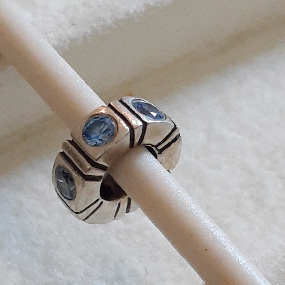 Pandora | Jewelry | Pandora Sterling Silver 925 Trinity Blue Cz Spacer ...